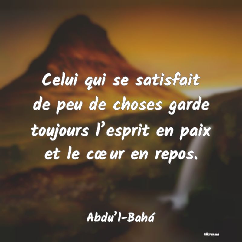 Citation Contentement - AlloPensee