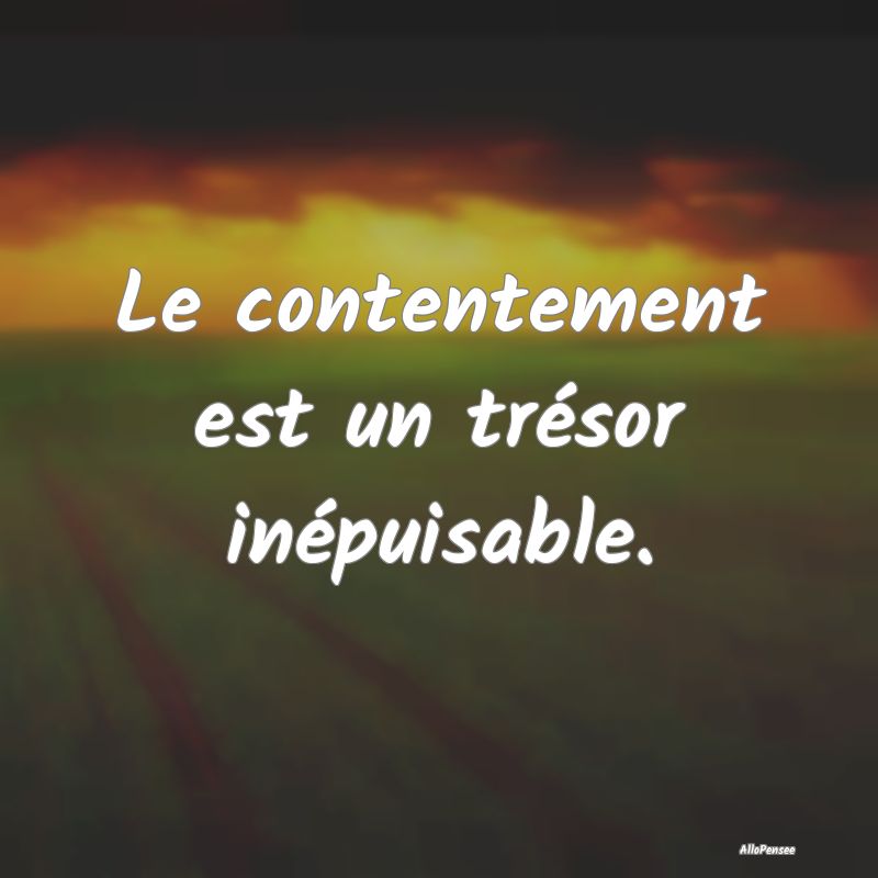 Citation Contentement - AlloPensee