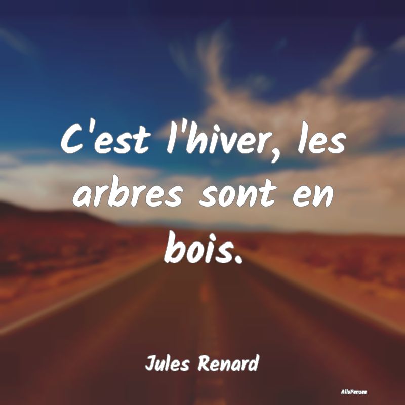 Citation sur L'Hiver - AlloPensee