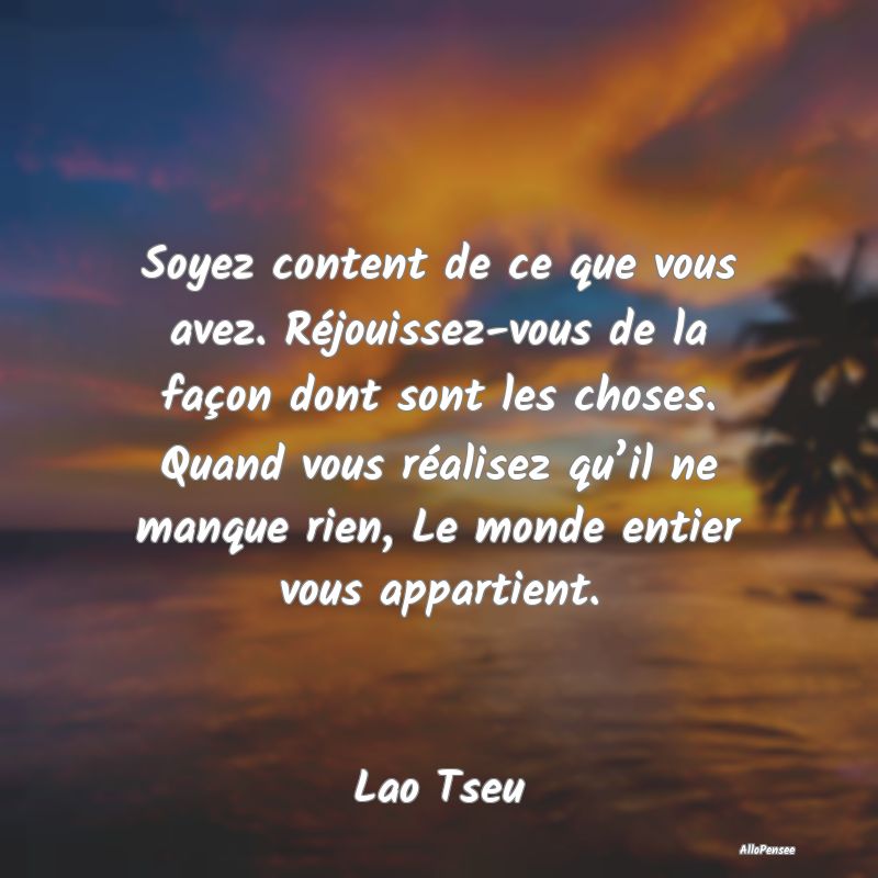 Citation Contentement - AlloPensee