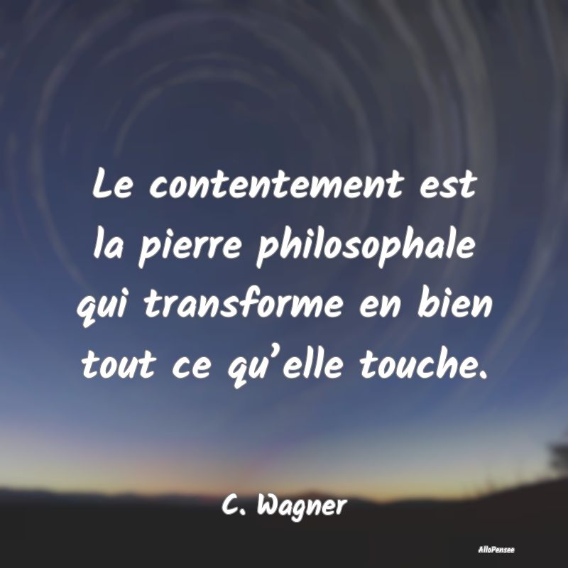 Citation Contentement - AlloPensee