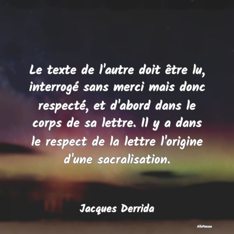 Citation sur le Respect - AlloPensee