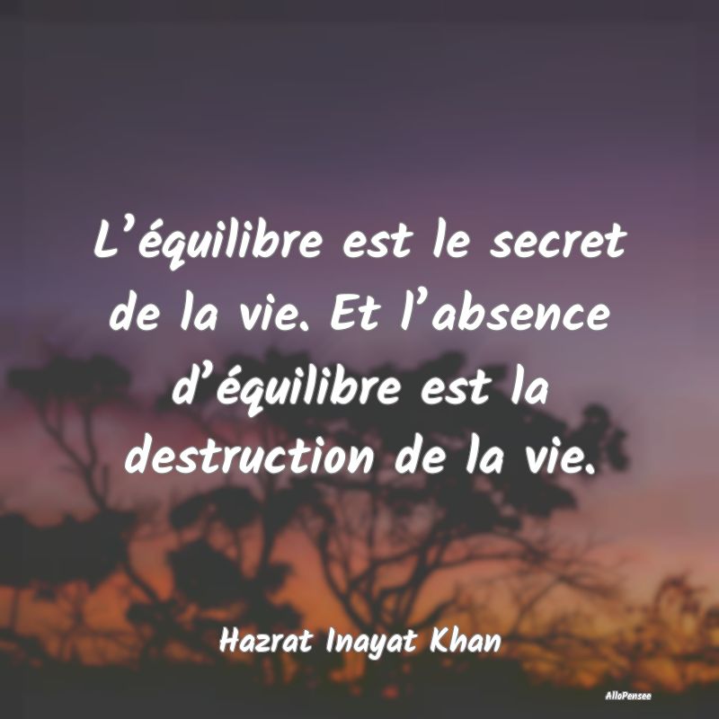 Citation Équilibre - AlloPensee