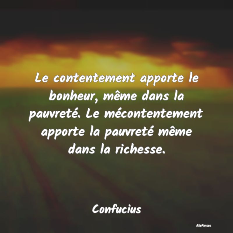 Citation Contentement - AlloPensee