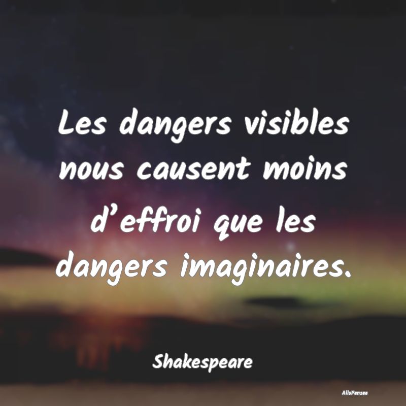 Les dangers visibles nous causent moins