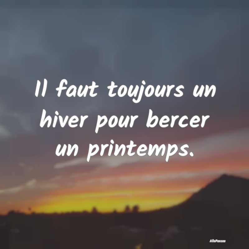 Citation sur L'Hiver - AlloPensee