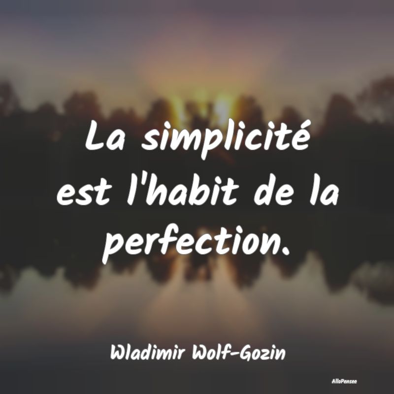 Citation Simplicité - AlloPensee
